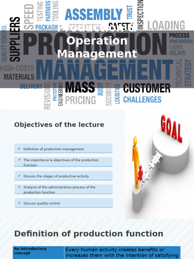 Production and Operations Management Overview | PDF | Goods ...