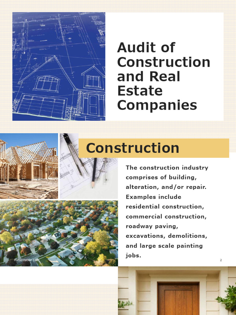 Construction and Real Estate Audit Guide | PDF | Internal Control ...