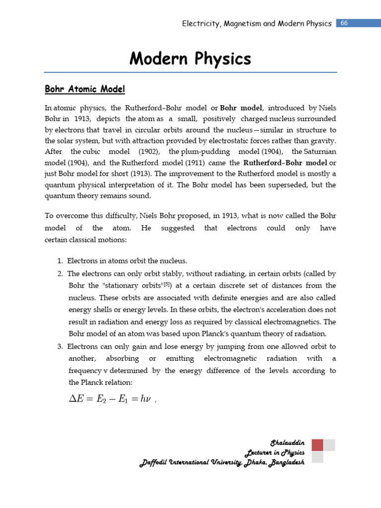 PHY-123-modern-physics-Final-Lecture | PDF | Nuclear Physics | Radioactive Decay