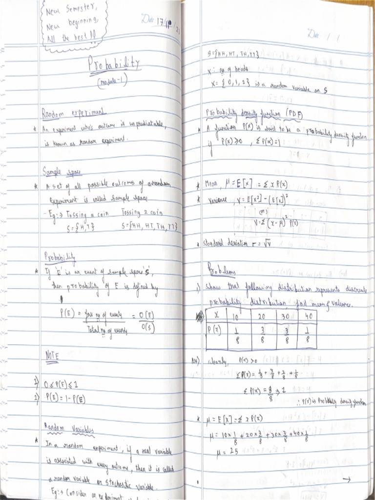 Maths CW Notes - 1 | PDF