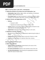 CPC Complete Notes | PDF | Lawsuit | Res Judicata