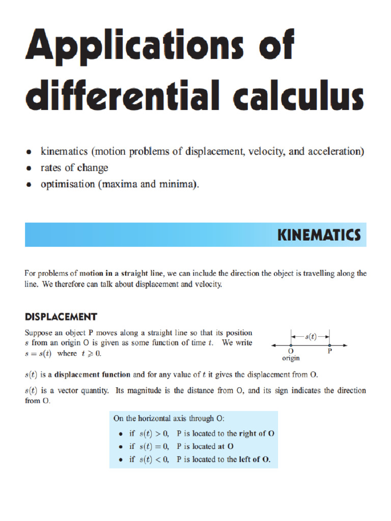 Chapter 17 Notes Applications of Differential Calculus | PDF