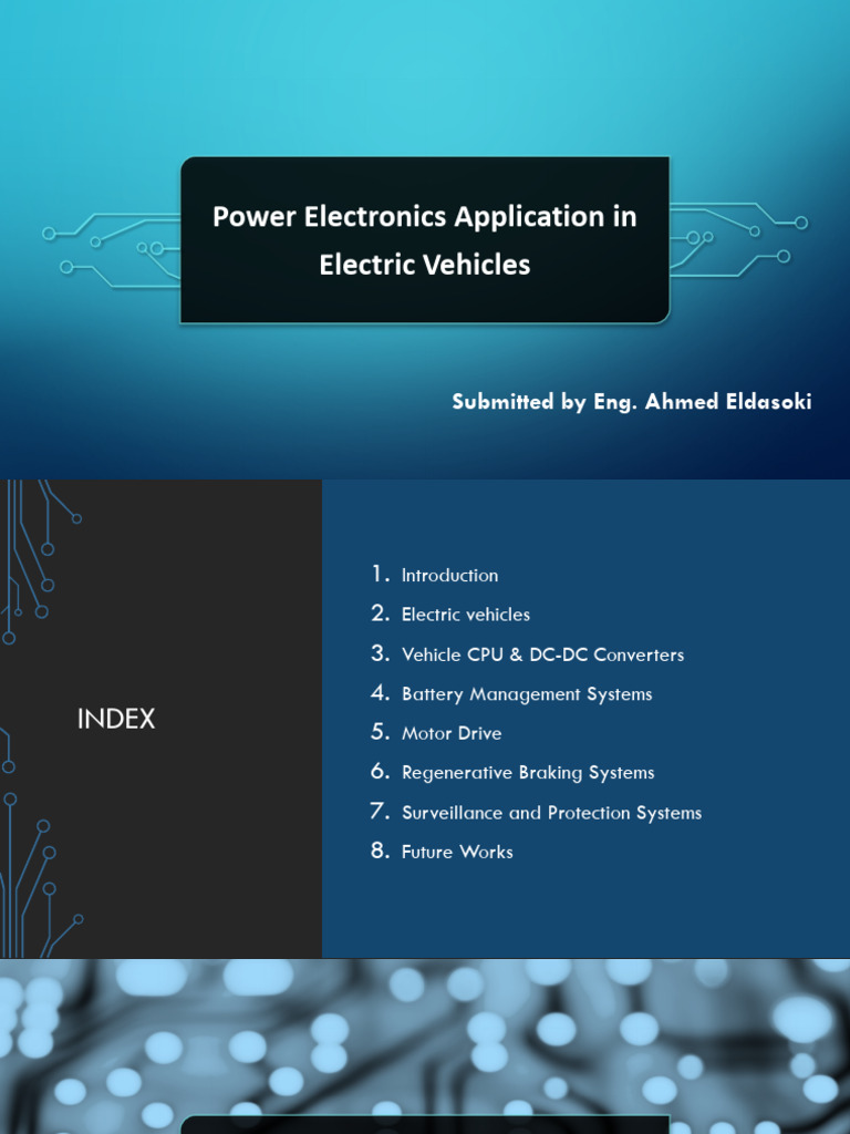 Power Electronics Application in Electric Vehicles | PDF | Electric Vehicle | Electric Motor