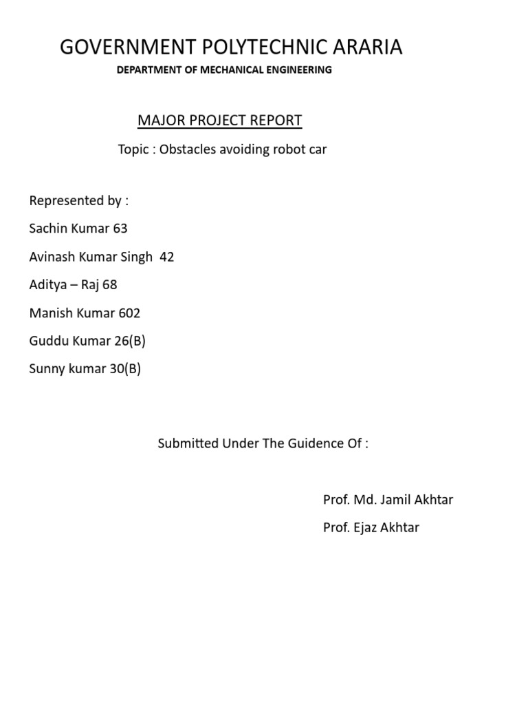 Obstacles Avoiding Robot by SK | PDF | Robotics | Automation