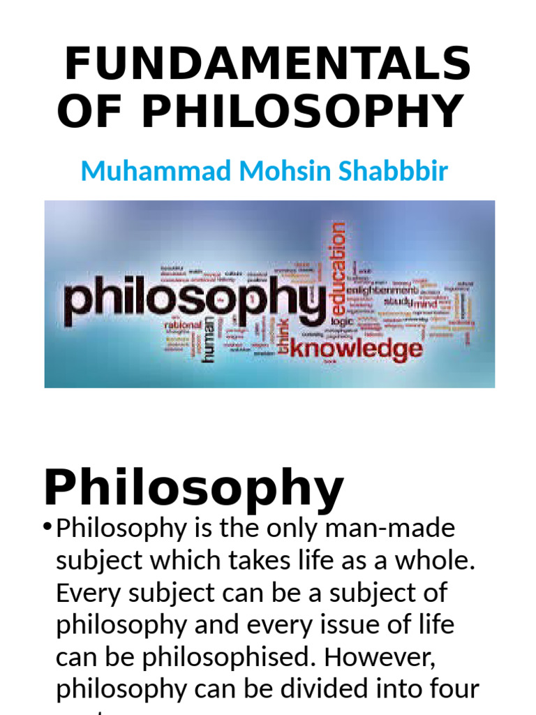 Fundamentals of Philosophy | PDF
