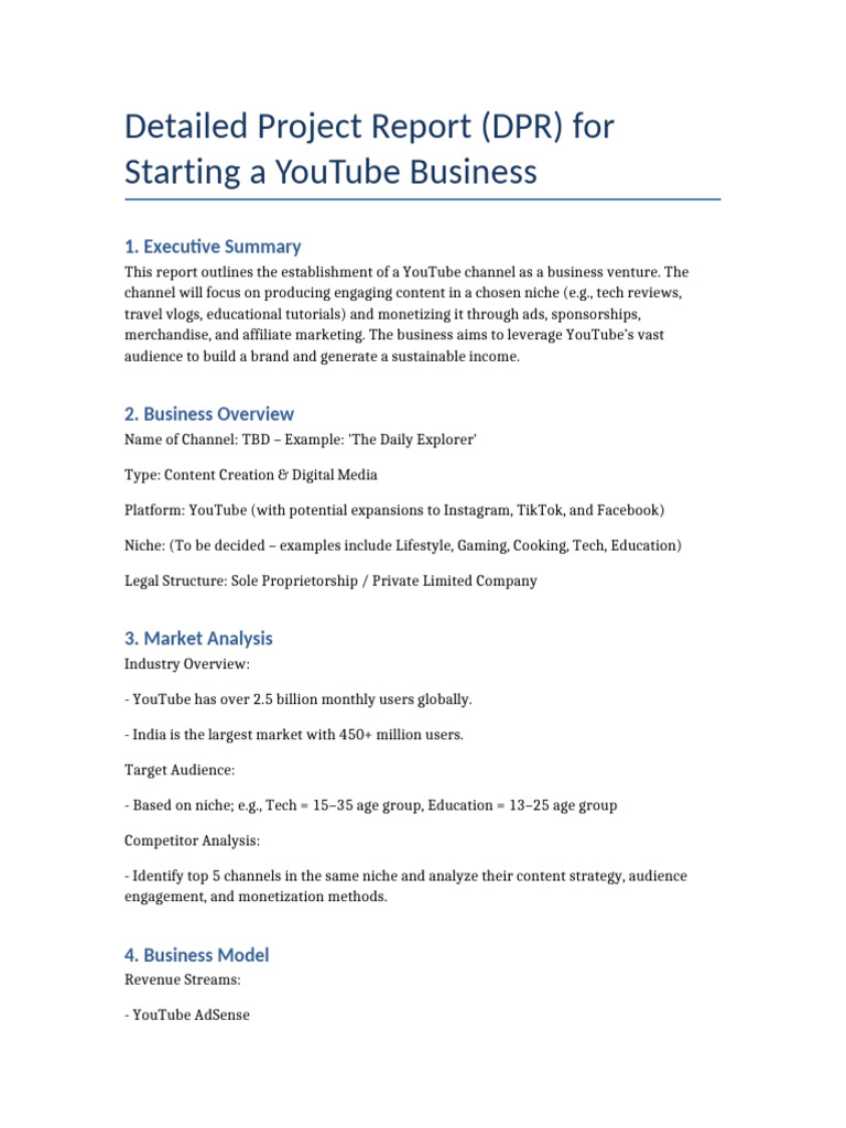 YouTube Business Project Report | PDF | You Tube | Business Model