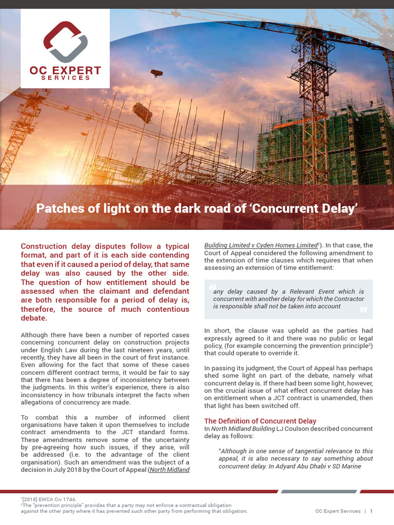 Patches of Light On The Dark Road of Concurrent Delay | PDF | Damages | Justice