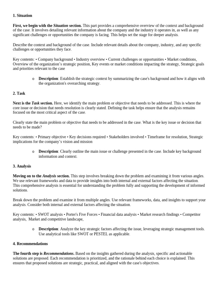 Comprehensive STAR Case Analysis Guide | PDF | Swot Analysis ...
