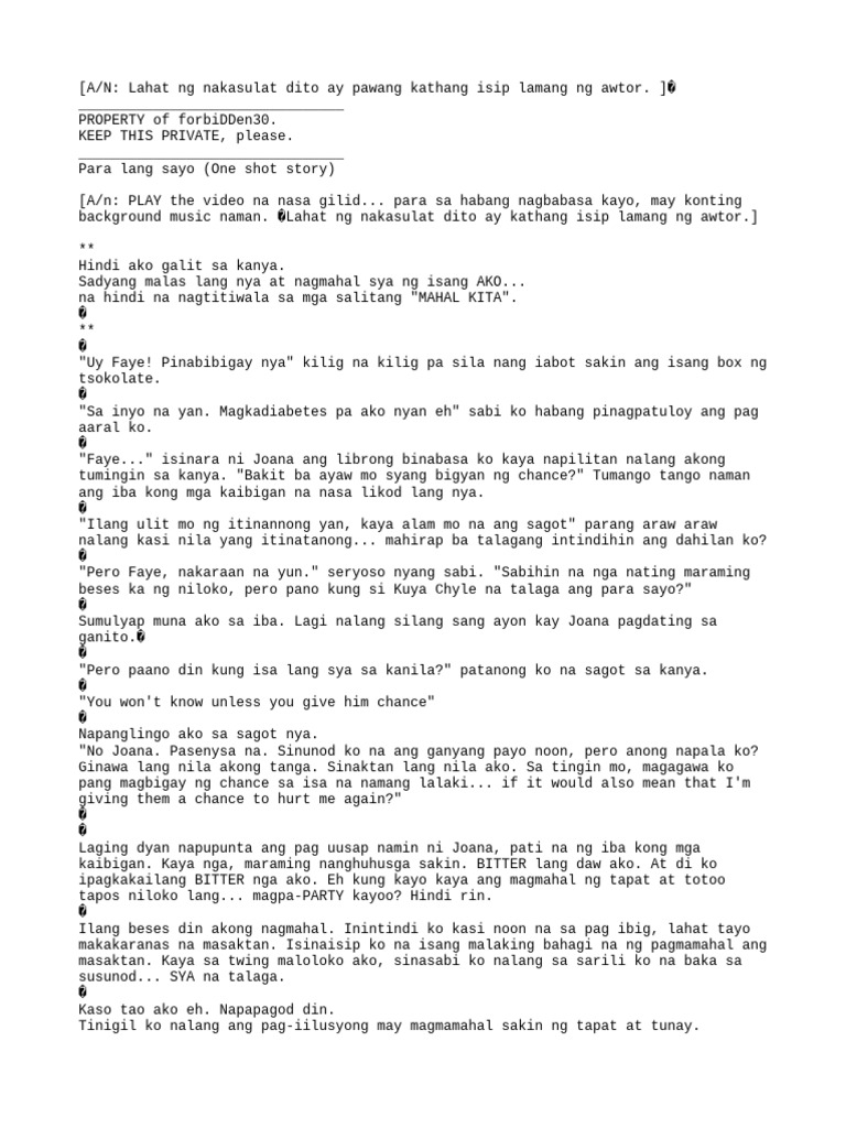 Para Lang Sayo | PDF
