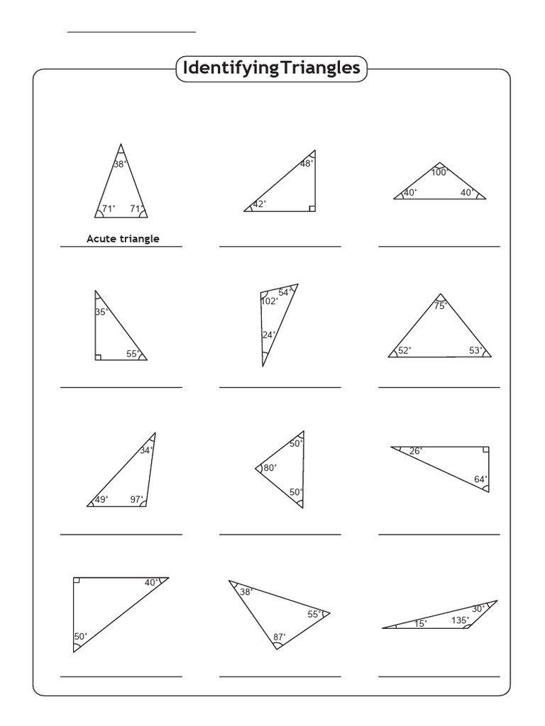 5 - TRIangles CLASSIFICATION ON ANGLES BASIS | PDF