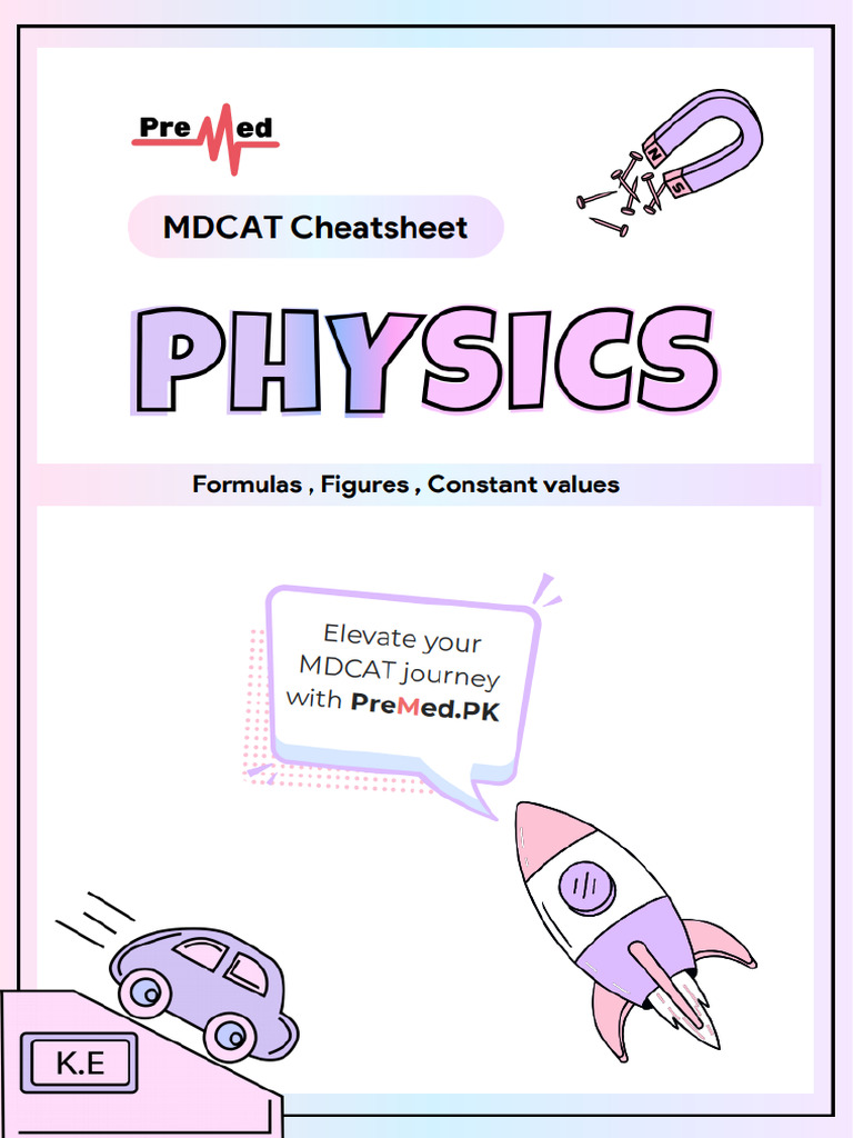 MDCAT Physics Cheatsheet By Premed | PDF