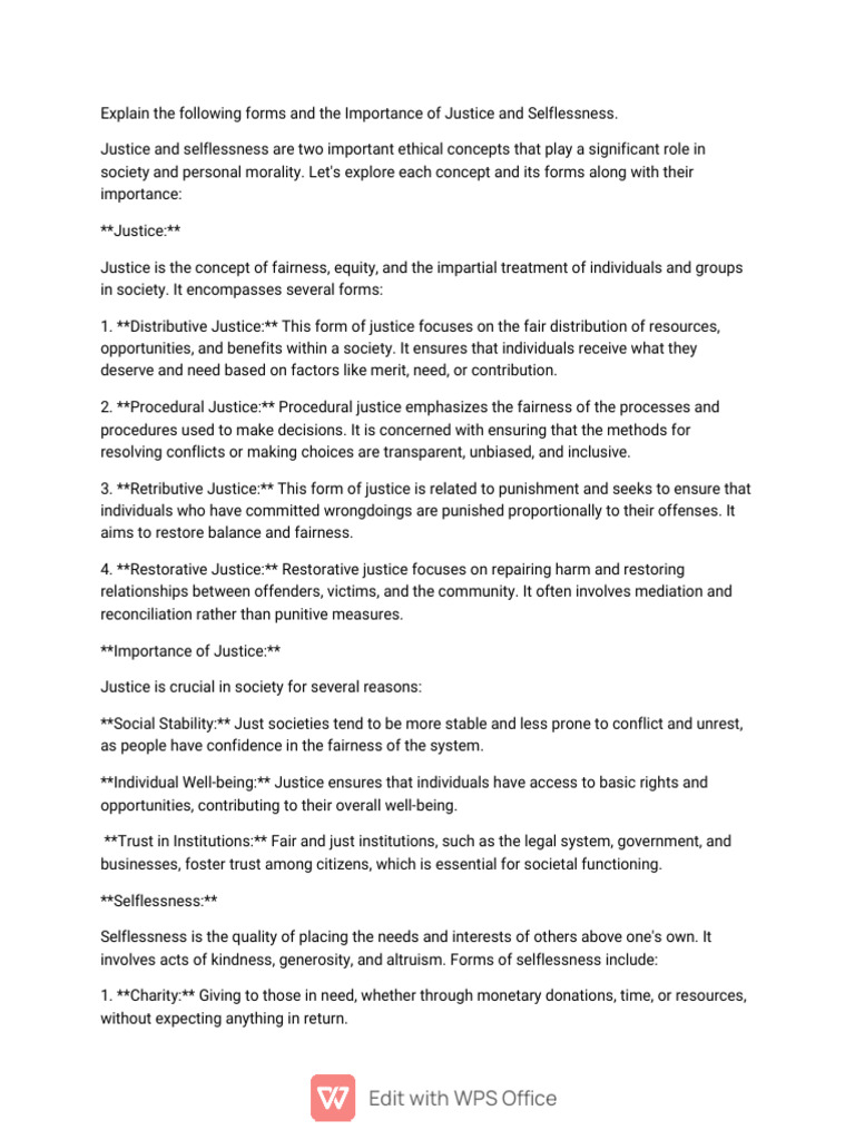 7918 - Justice and Selflessness | PDF | Justice | Crime & Violence