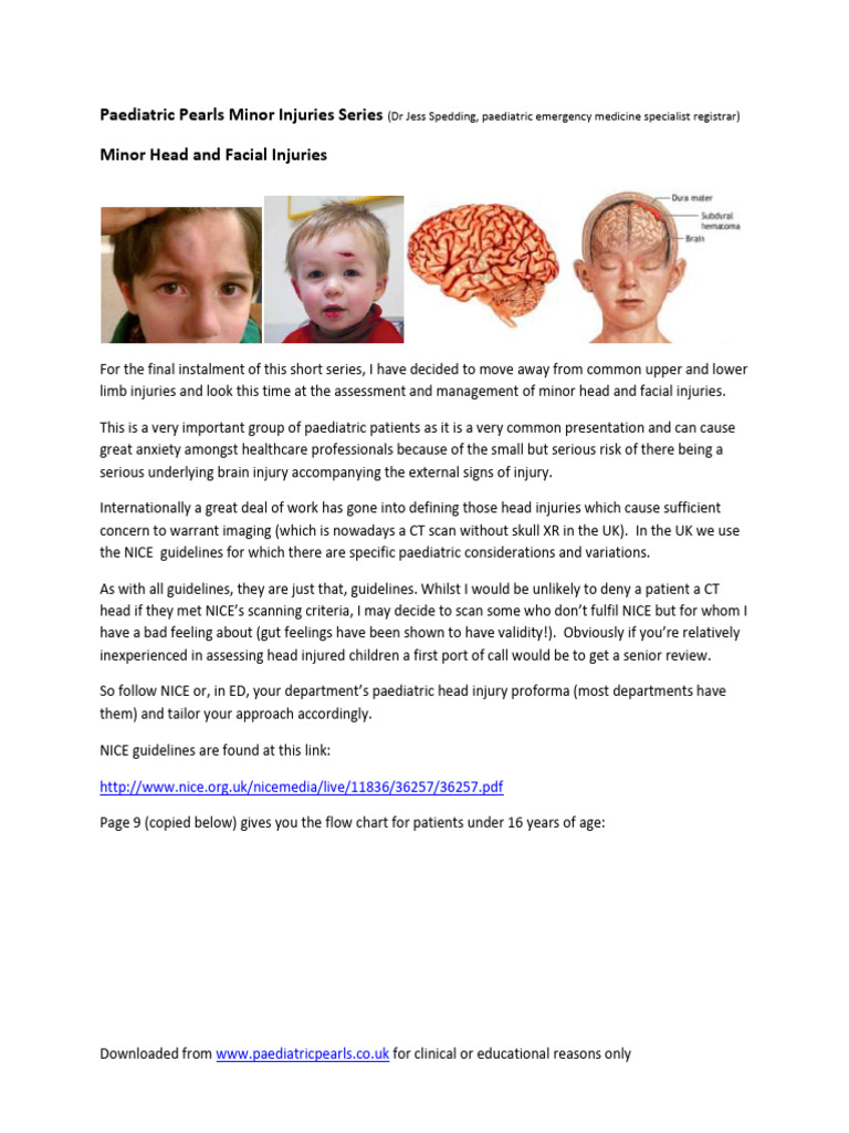 Minor Injuries Series Head and Face | PDF | Wound | Surgical Suture