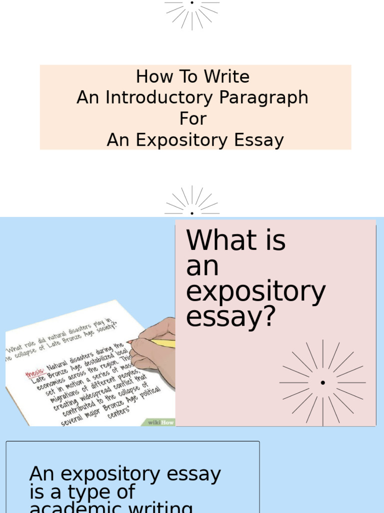 How To Write An Introductory Paragraph For An Expository Essay | PDF ...