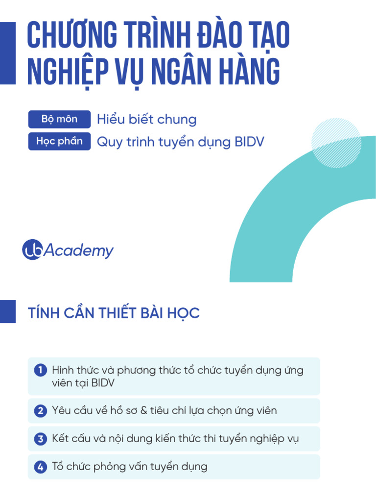 QUY TRÌNH TUYỂN DỤNG BIDV | PDF