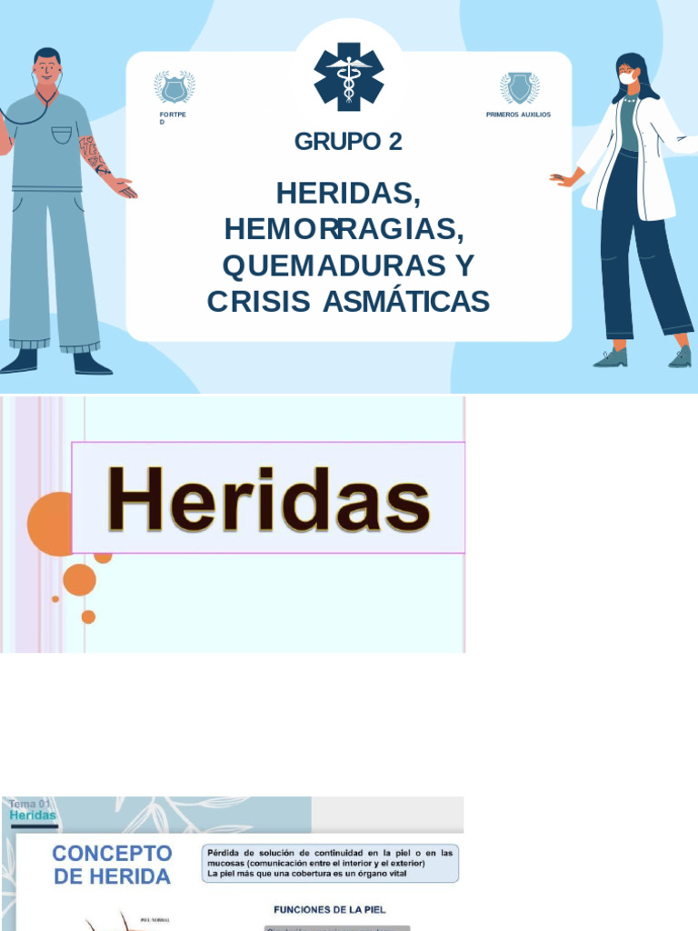 Heridas, Hemorragias, Quemaduras y Asma | PDF | Asma | Quemar