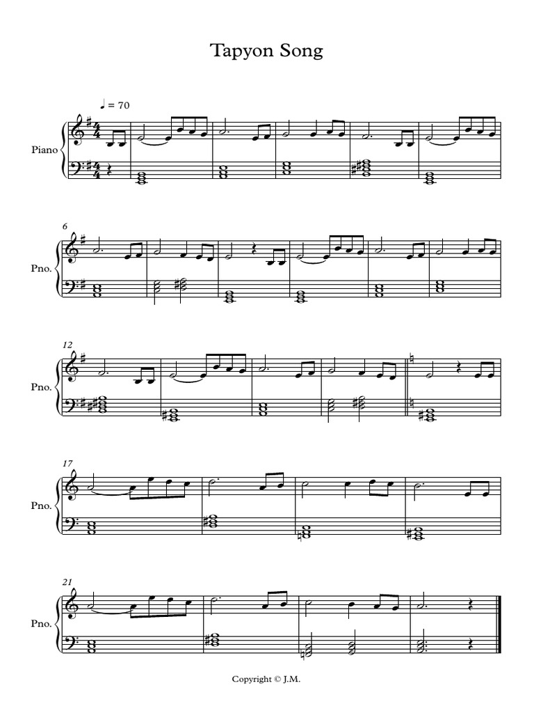 Tapyon Song - Partitura Completa | PDF
