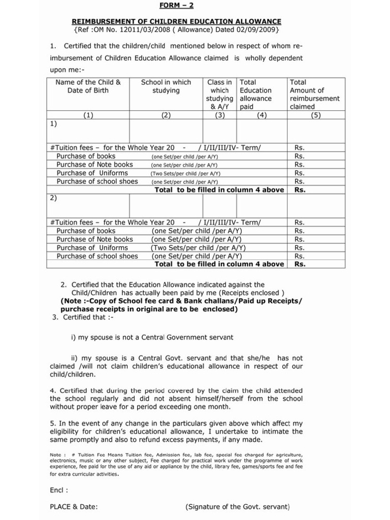 Tution Fees Form2 | PDF
