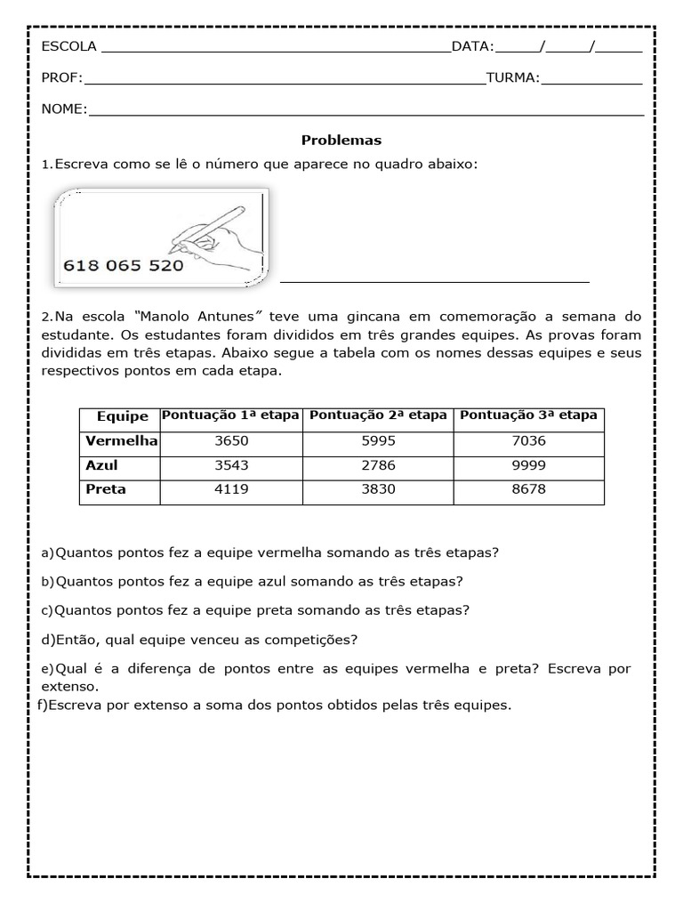 Matematica 6 Ano | PDF