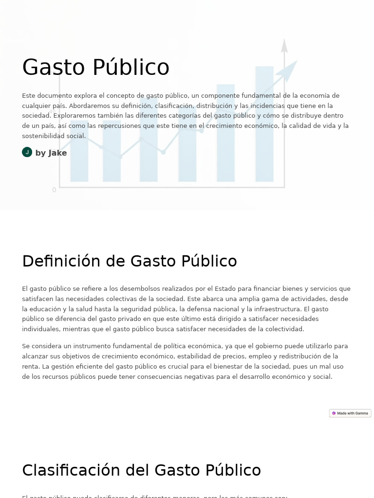 Gasto Público: Definición y Efectos Económicos | PDF | Gastos ...