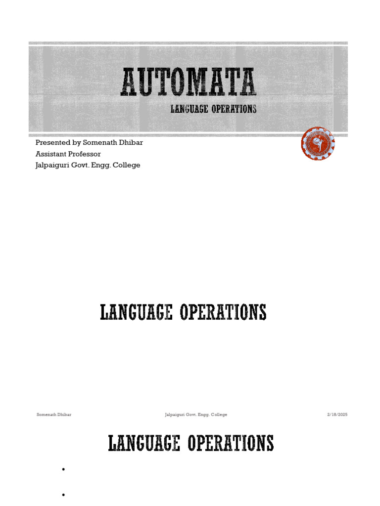 Slide3.0 - Language - Operations - and - Closure - Properties - of - Regular - Languages - JGEC ...