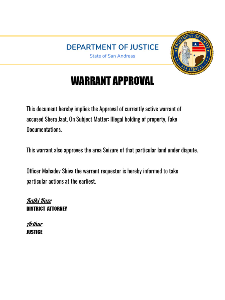 Warrant Approval - 1 | PDF