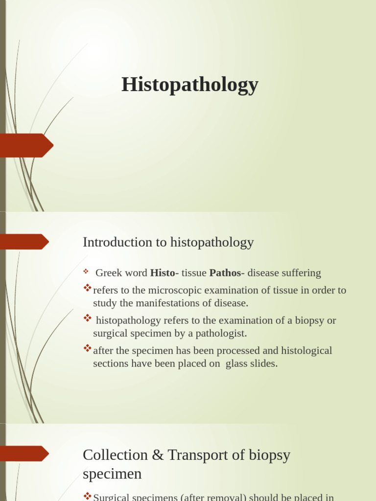 Lec. 1 Tissue Fixation | PDF | Fixation (Histology) | Histology