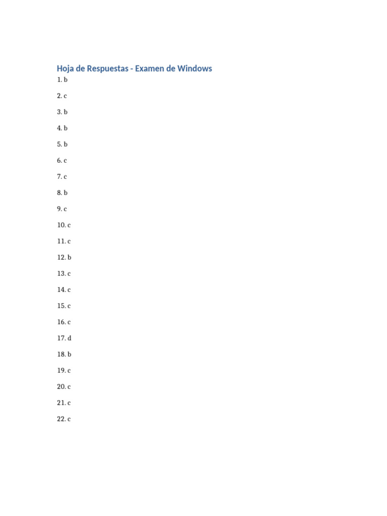 Respuestas Examen Windows | PDF