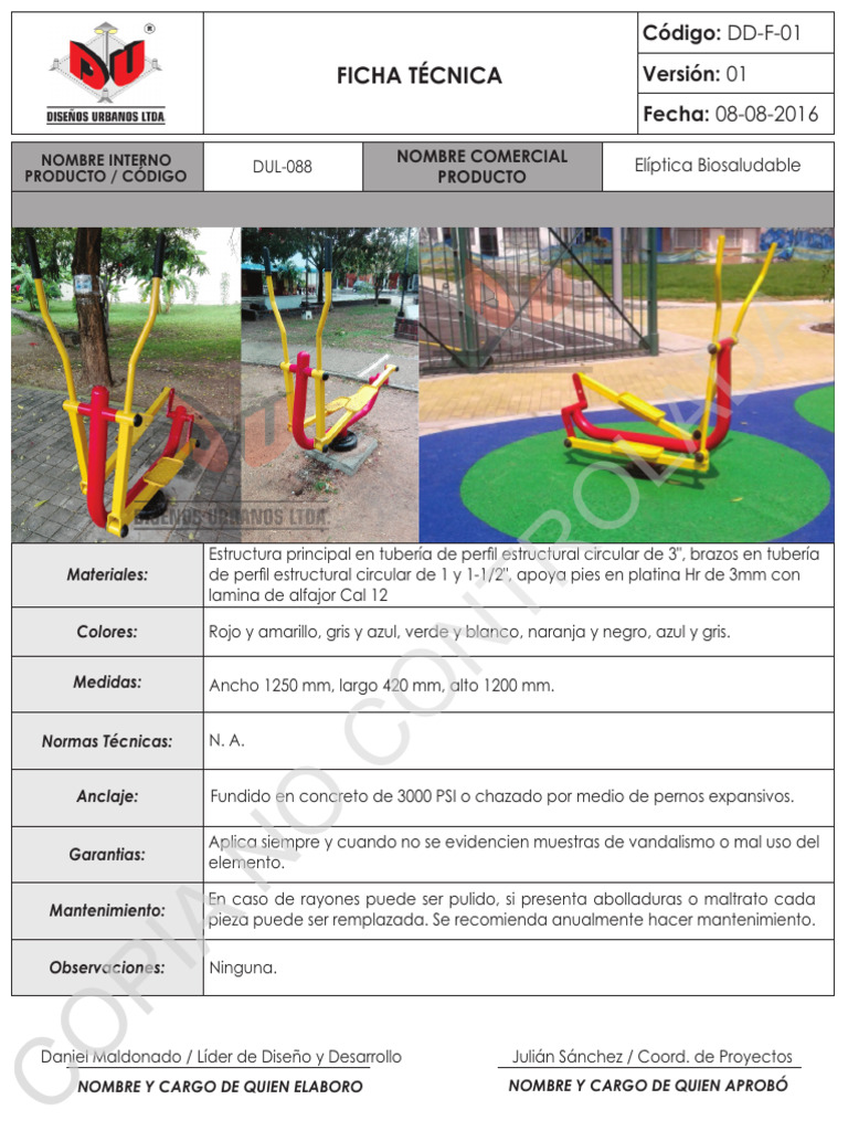 Dul-088 Eliptica Biosaludable | PDF