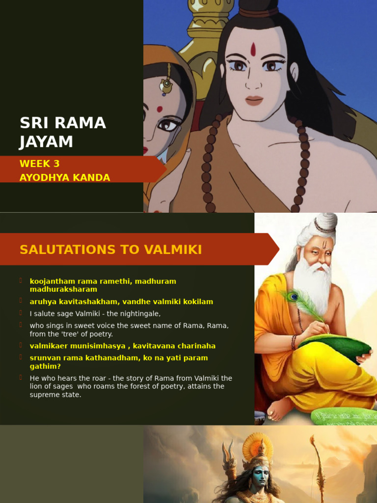 Ramayanam - Week 3 | PDF | Rama | Sita