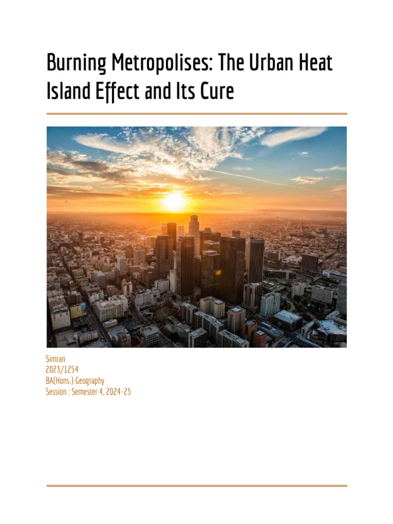 Urban Heat Island Effects & Solutions | PDF | Climate Change Mitigation ...