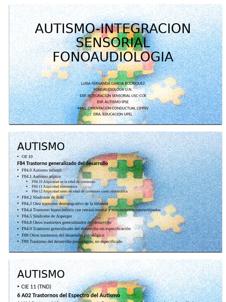 Autismo-Integracion Sensorial Fonoaudiologia | PDF | Autismo ...