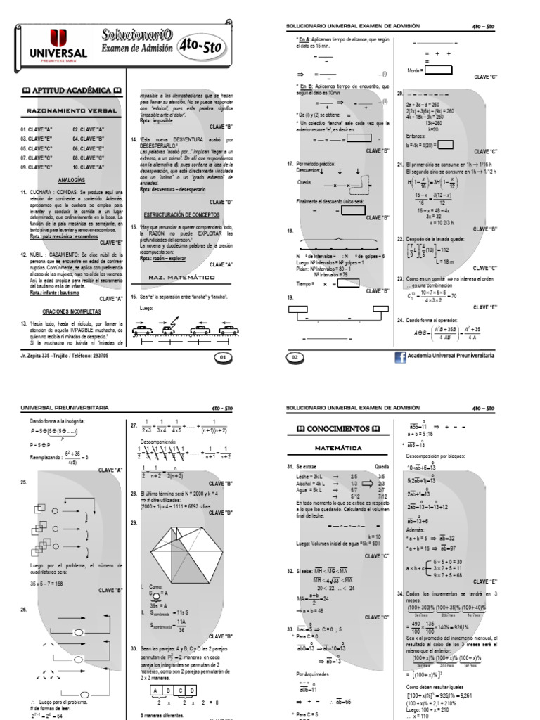 Solu 4to-5to (26-02-25) | PDF