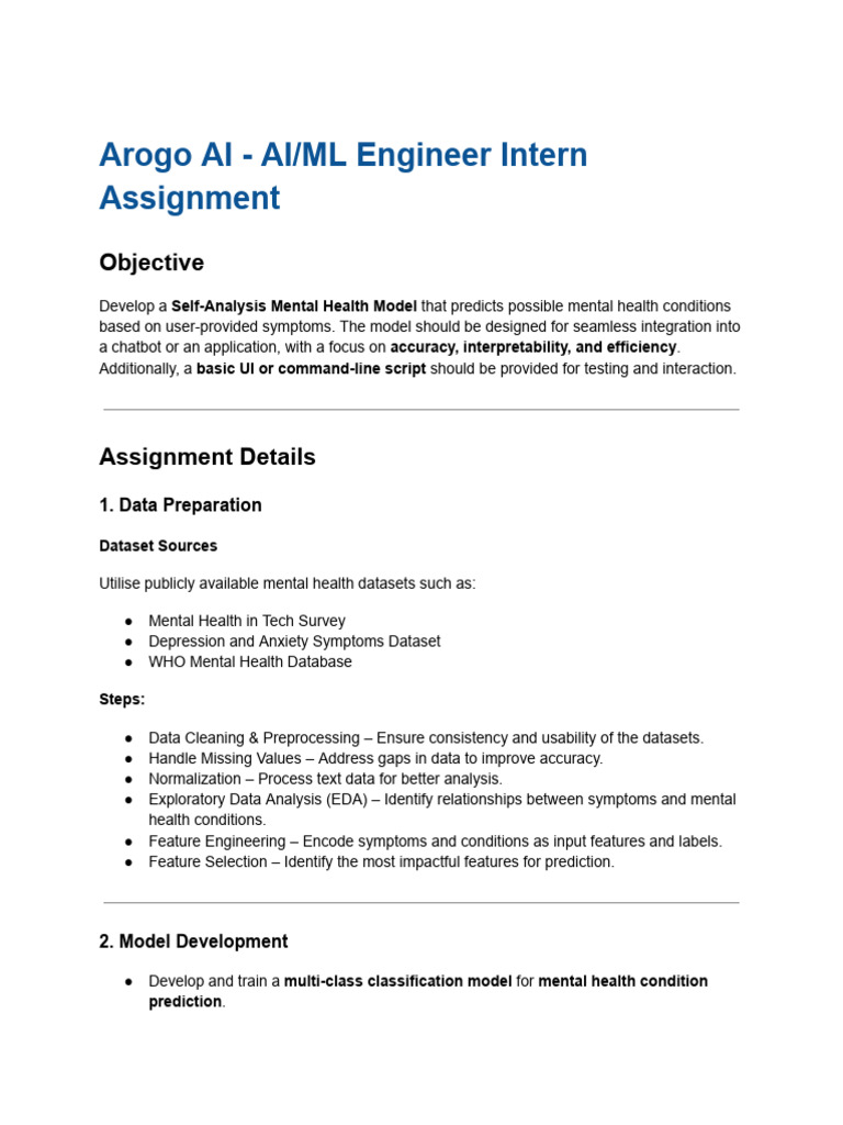 Arogo AI - AI-ML Engineer Intern Assignment | PDF | Command Line Interface | Artificial Intelligence