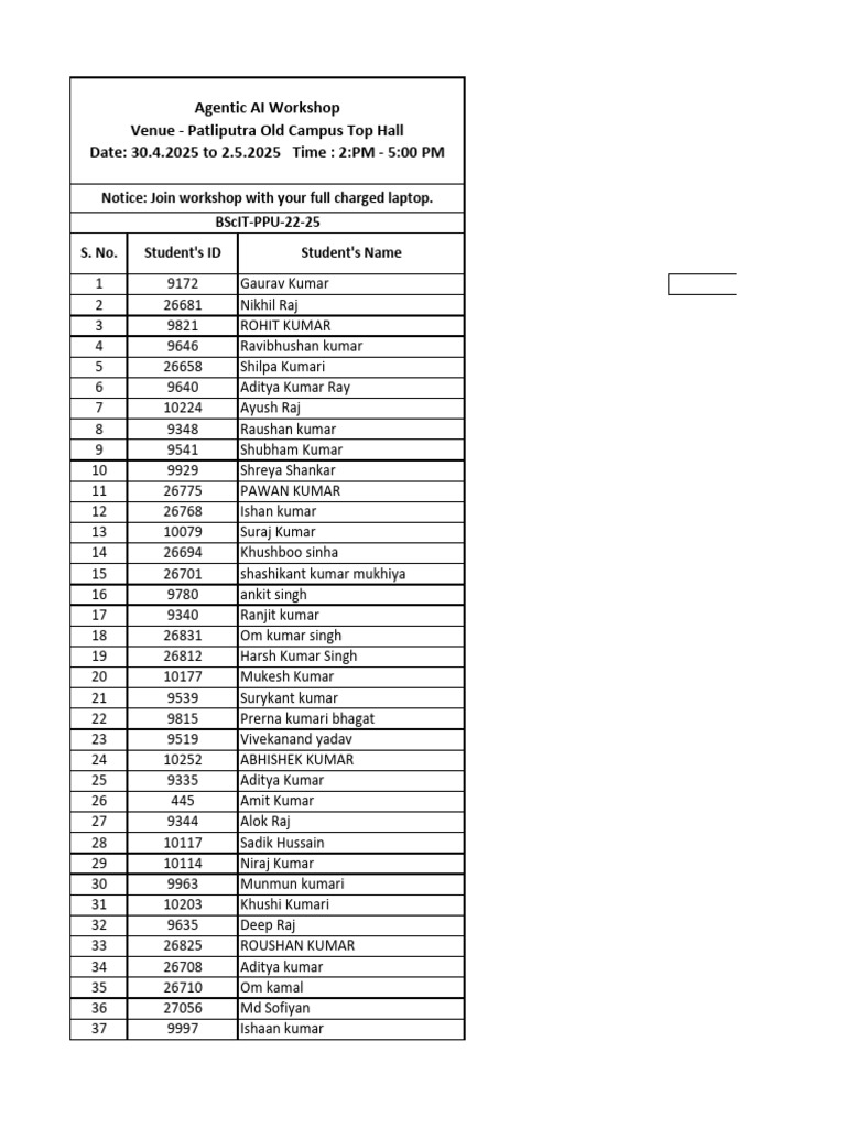 Agentic AI Workshop Schedule-2 | PDF