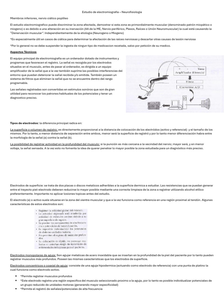 Nervio Ciatico Popliteo - Electromiografia | PDF | Electromiografia | Sistema nervioso