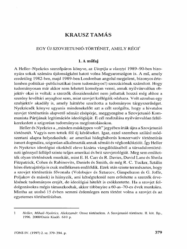Krausz_ Heller-Nyekrics Kritika | PDF