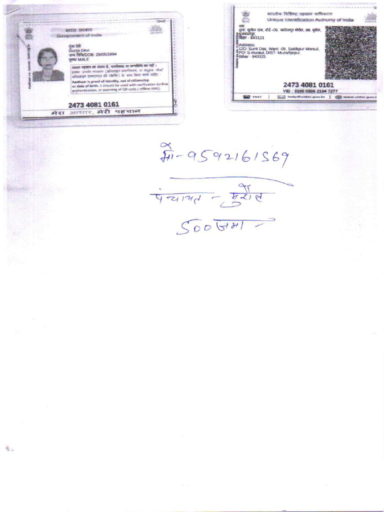 Guriya Devi Naya Card | PDF