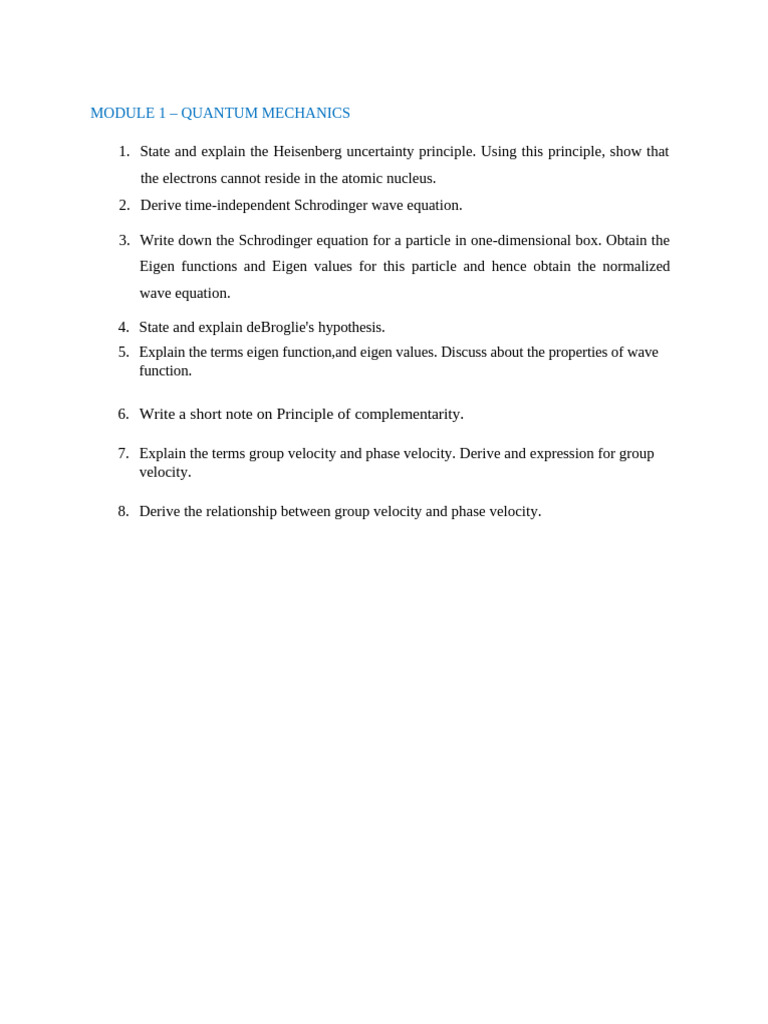 Question Bank - Module - 1 - Applied Physics For EEE Stream | PDF