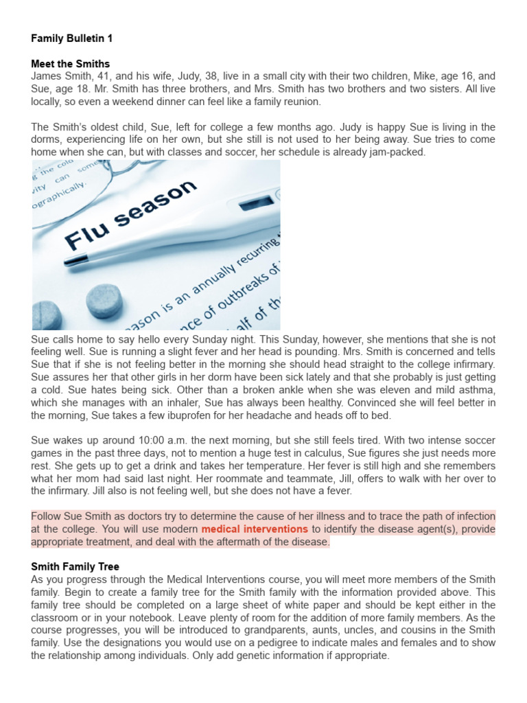 1.1.1 Family Bulletin 1 | PDF | Diseases And Disorders | Medicine