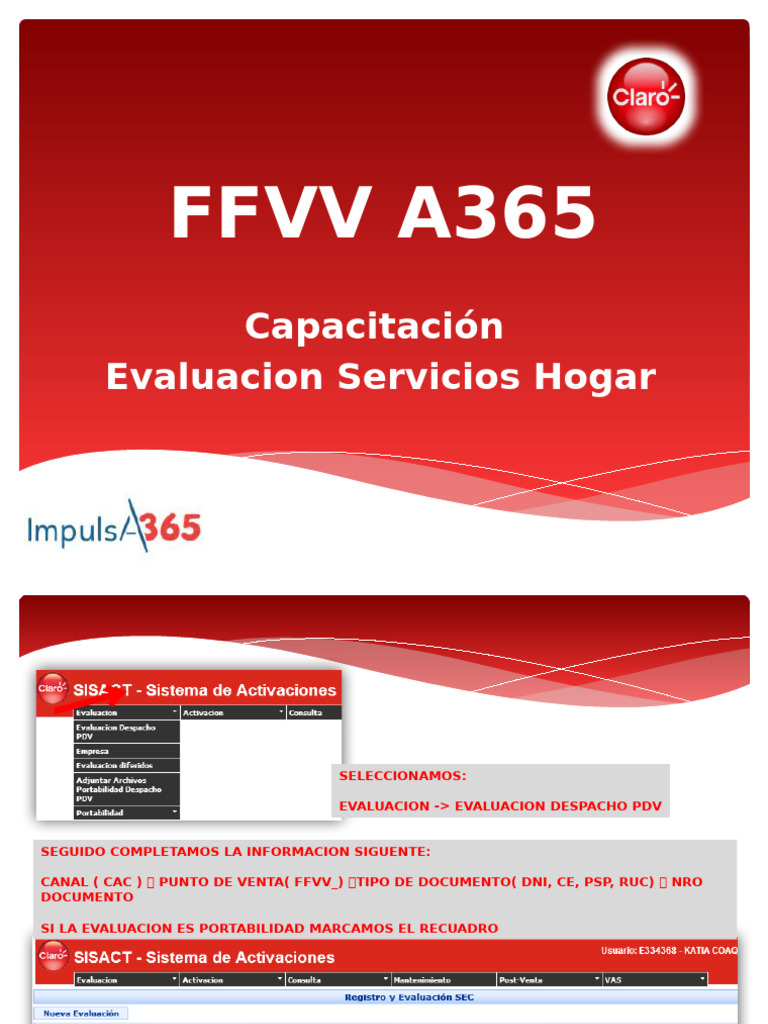 Guía de Evaluación y Venta FFVV A365 | PDF | Informática