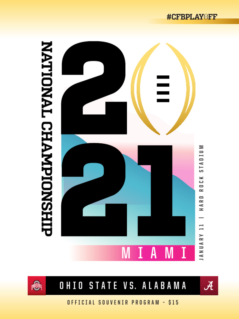 2021 CFP National Championship Game Program | PDF | College Football Playoff | College Football