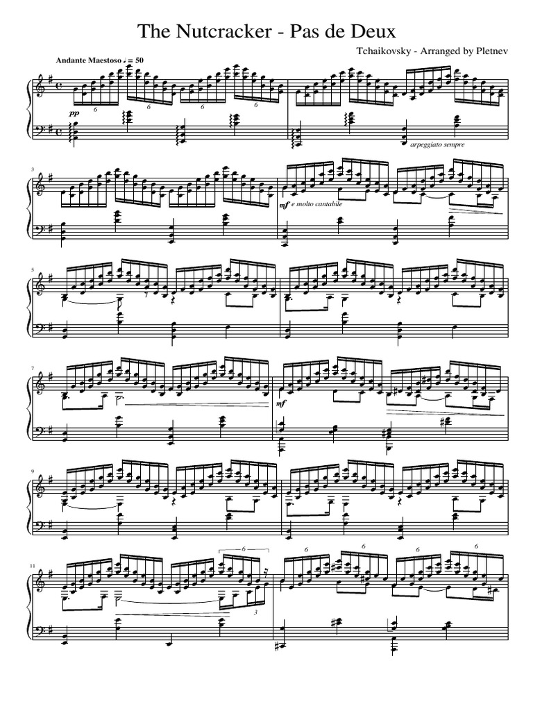 Nutcracker Original Excerpt 2pages | PDF | Musical Compositions | Dances