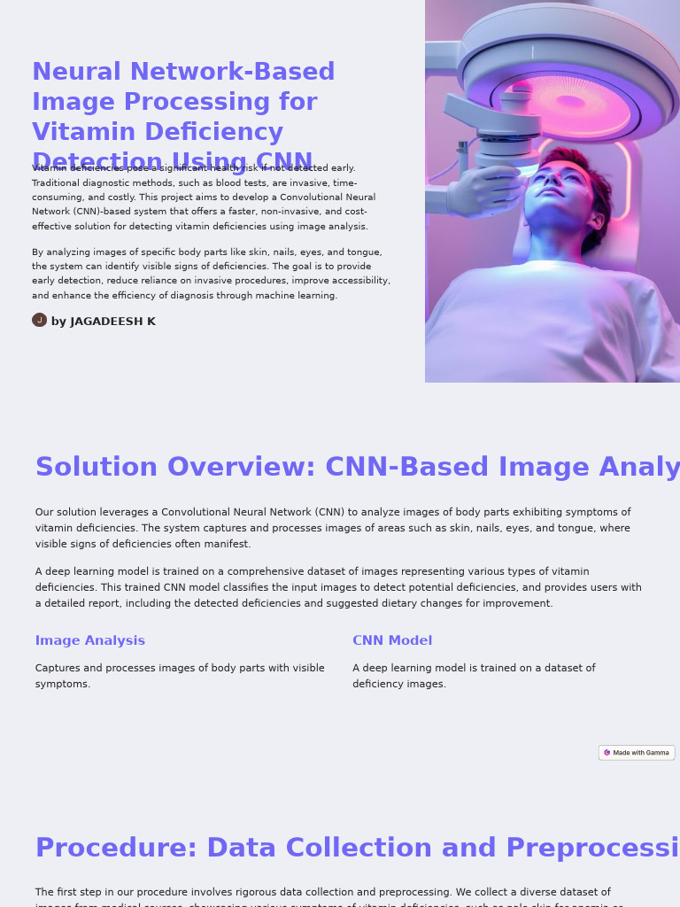 Neural Network Based Image Processing For Vitamin Deficiency Detection Using CNN | PDF | Deep ...