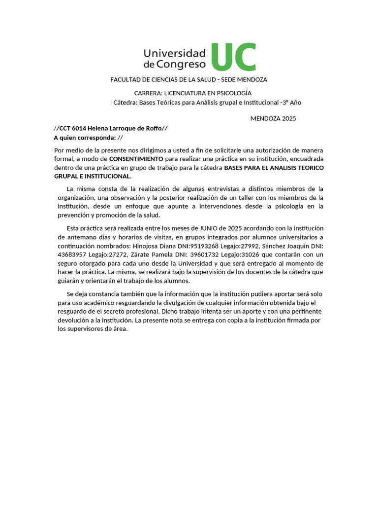 Nota Práctica CCT | PDF