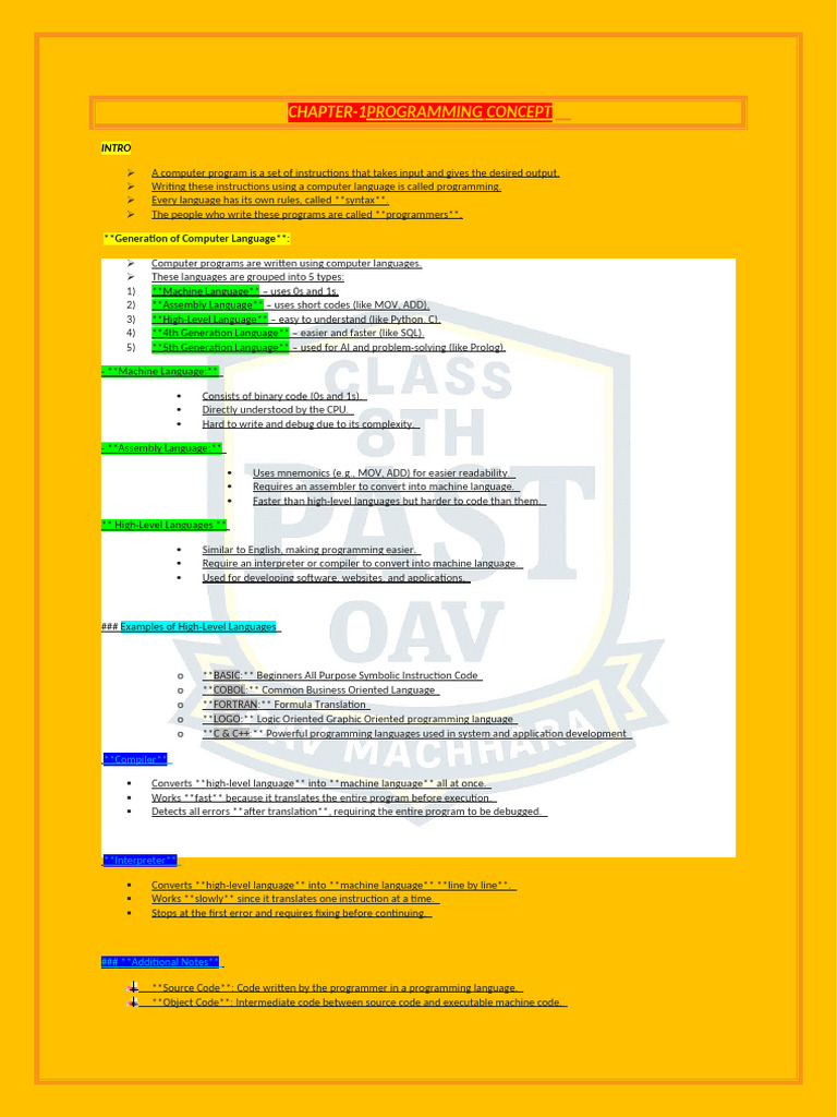 Class 8 ICT Chapter 2 Notes - OAV - Easy & Clear Explanation | PDF ...
