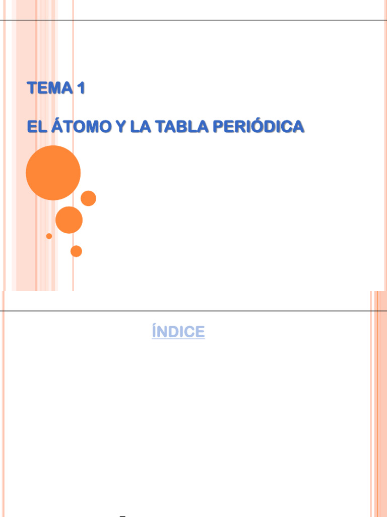 Tema 1_El átomo y la tabla periódica | PDF | Átomos | Espectro de emisión
