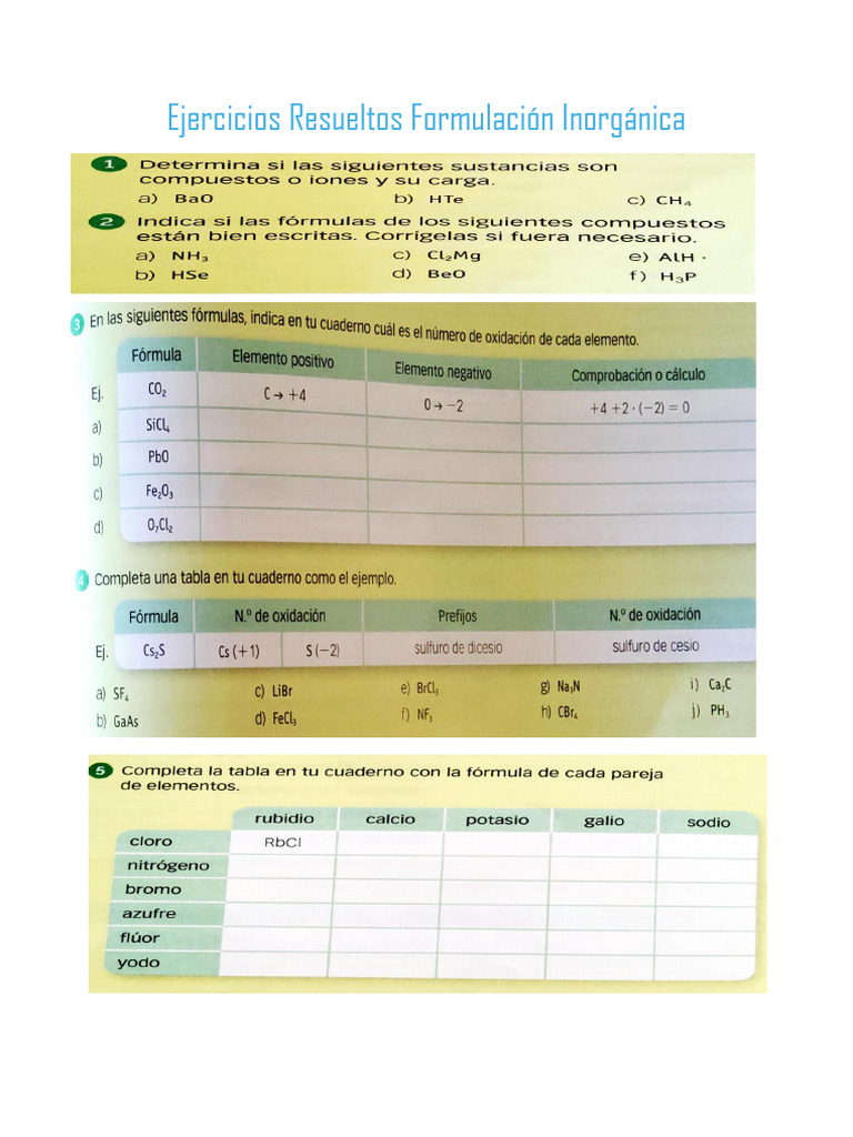Ejercicios Formulación | PDF