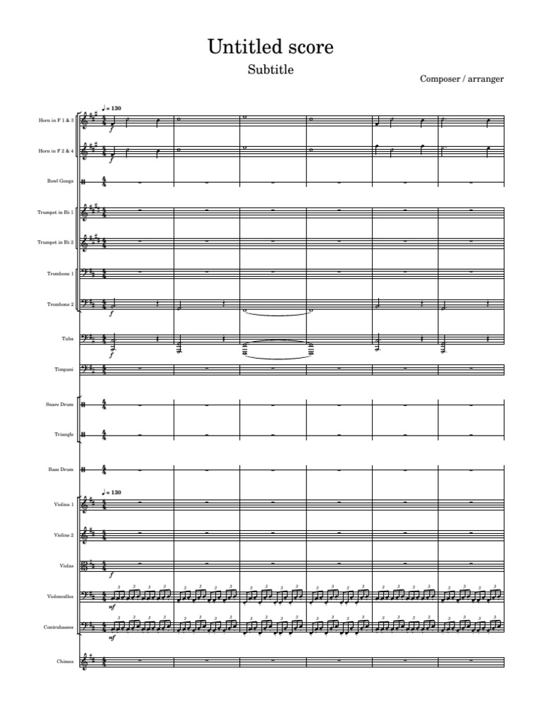 Hell Is Fallling Original Score | PDF | Music Production | Musical ...