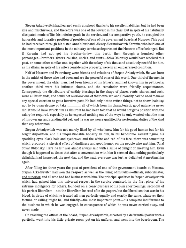 Comprehension Cloze Worksheet | PDF